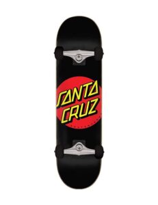 santa cruz classic dot full sk8 completes, black 8.00in x 31.25in