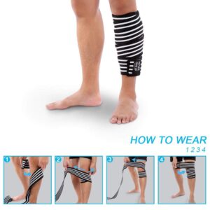 ZJchao Knee Compression Sleeve for Arthrosis and Knee Pain, Adjustable Fitness Knee Brace Support Patella Stabilizer for Sport Joint Meniscus Pain