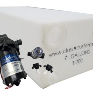 Class A Customs | 7 Gallon RV Concession Fresh Water Tank with 12 Volt Water Pump | T-0700-PUMP