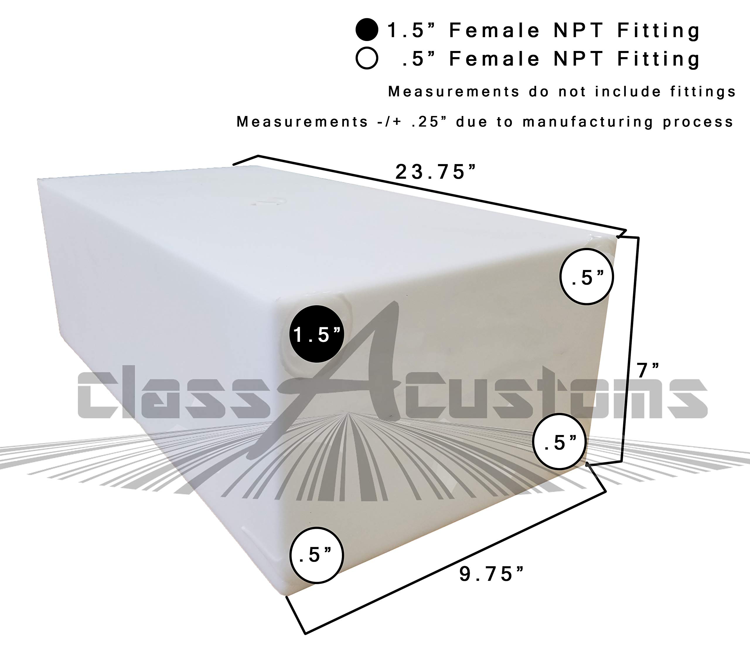 Class A Customs | 7 Gallon RV Concession Fresh Water Tank with 12 Volt Water Pump | T-0700-PUMP