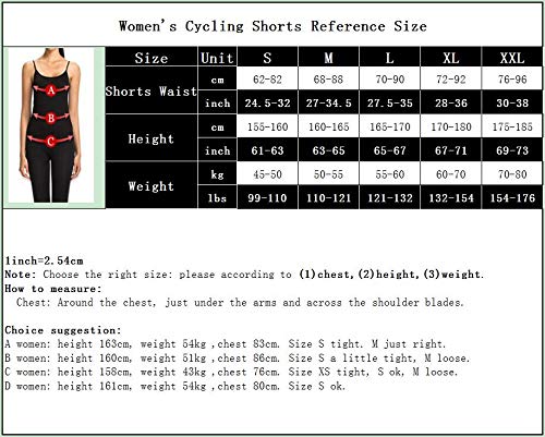 Womens Bicycle Shorts for Cycling with 3D Padded Women Cycling Shorts Breathable Shockproof