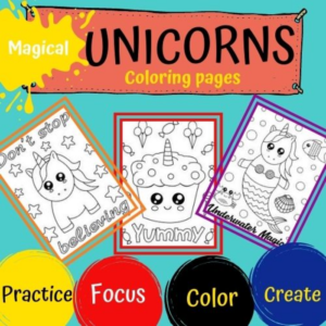 magical unicorn coloring pages