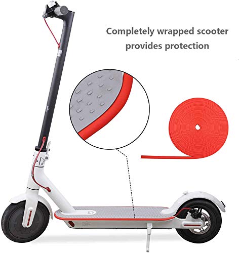 Stormytime Anti-Collision Strip Replacement for Xiaomi M365 / Pro Ninebot ES Max G30 Gotrax Electric Scooter Parts, Prevent Scooter from Friction Damage Bumper Protective (Red)