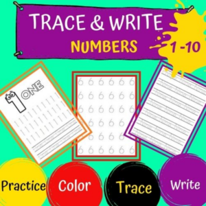 trace & write numbers 1-10