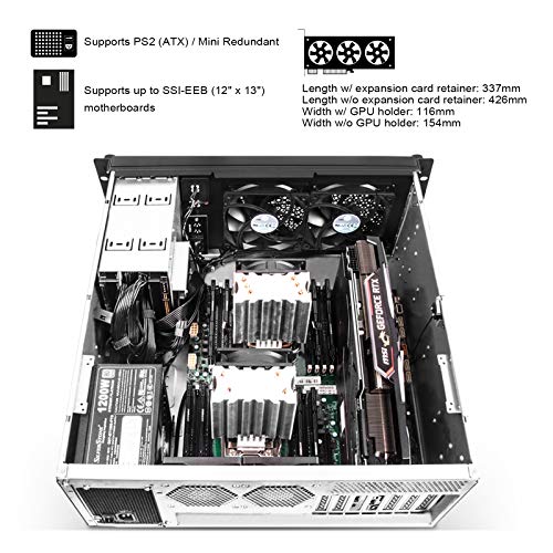 RM42-502 SilverStone Technology 4U rackmount Server Chassis with Liquid Cooling Compatibility