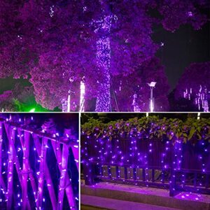 200 LED Purple Halloween String Lights,66ft Fairy Lights Plug in, 8 Modes Connectable Green Wire LED String Lights for Indoor, Outdoor, Halloween, Holiday, Wedding, Party, Christmas Decorations