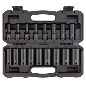 TEKTON 1/2 Inch Drive Deep 6-Point Impact Socket Set, 17-Piece (5/16-1-1/4 in.) | SID92305