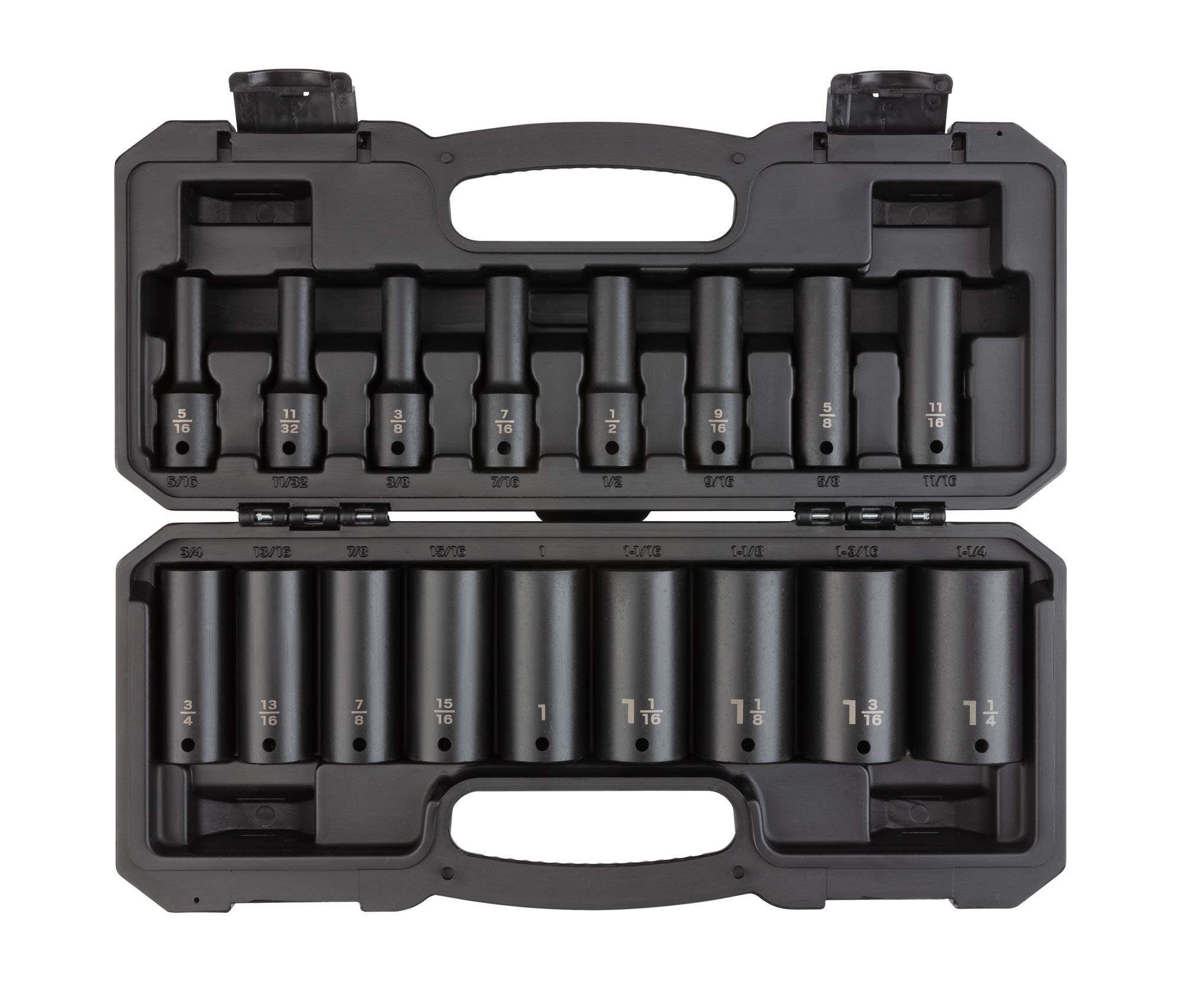 TEKTON 1/2 Inch Drive Deep 6-Point Impact Socket Set, 17-Piece (5/16-1-1/4 in.) | SID92305