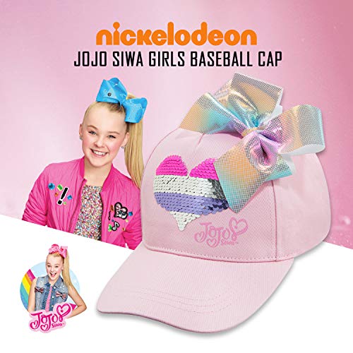 Nickelodeon Girls JoJo Siwa Pink Baseball Cap Hat - Age 4-7