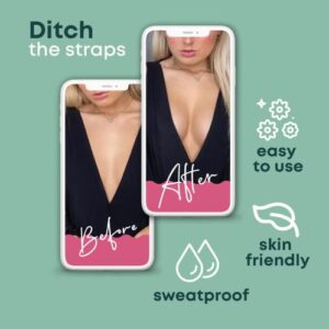 Boob Tape Boobtape for Breast Lift | Includes Nipple Covers | Body Tape for Push up & Shape | Works Great with Sticky Bra Backless Bra or Strapless Bra | Waterproof Sweat-Proof Bob Tape