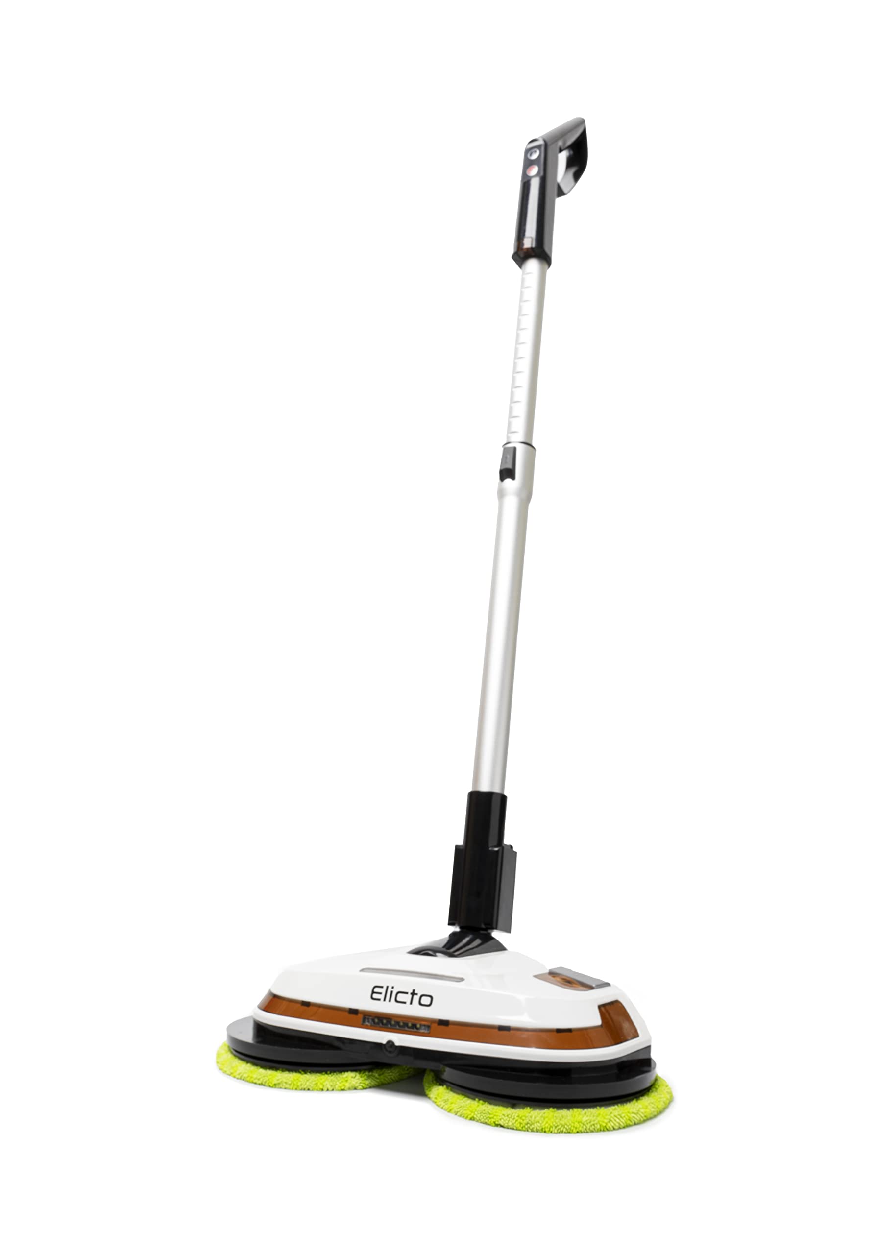 ELICTO ES530 - Electronic Dual Spin Mop and Polisher - Water Spray - Adjustable Height - LED - Reusable Microfiber Pads - All Hard Surfaces - New IMPROVEMENTS 2022