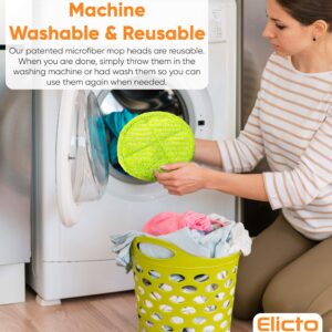 ELICTO ES530 - Electronic Dual Spin Mop and Polisher - Water Spray - Adjustable Height - LED - Reusable Microfiber Pads - All Hard Surfaces - New IMPROVEMENTS 2022