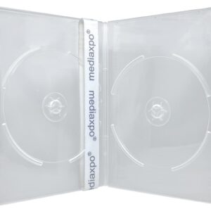 Mediaxpo 25 Slim Clear Double DVD Cases 7MM