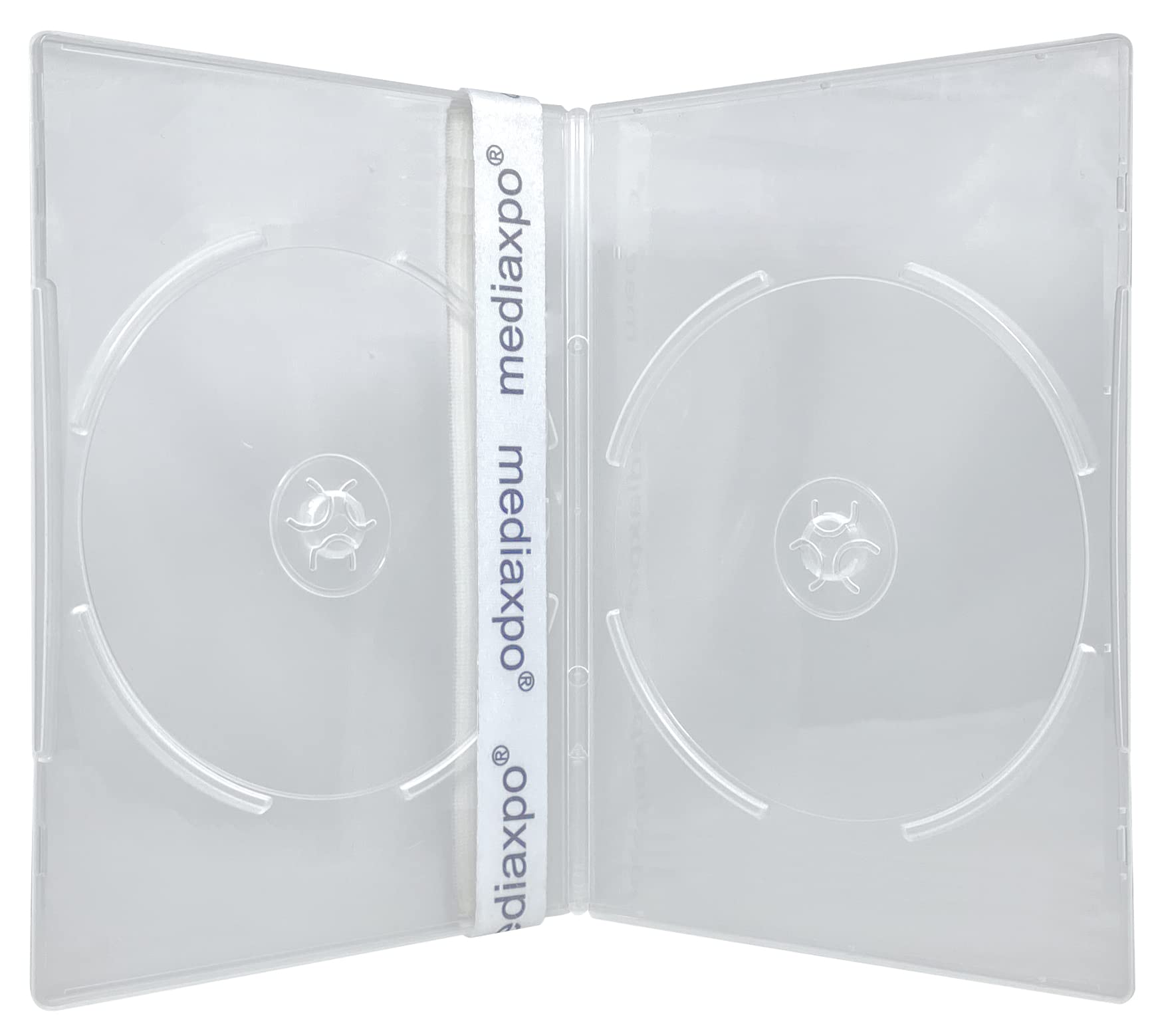 Mediaxpo 25 Slim Clear Double DVD Cases 7MM