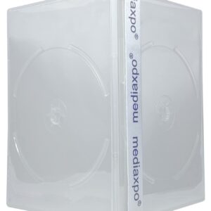 Mediaxpo 25 Slim Clear Double DVD Cases 7MM