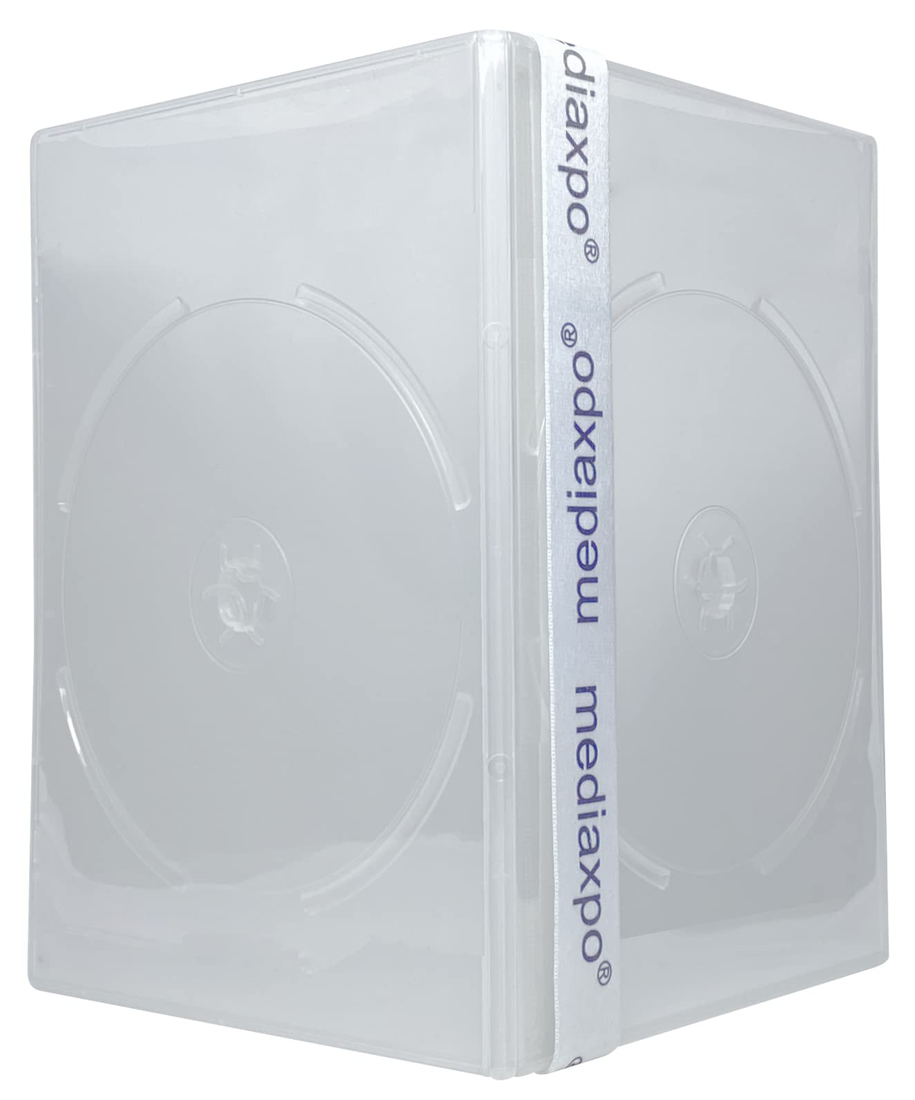 Mediaxpo 25 Slim Clear Double DVD Cases 7MM