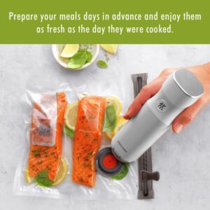 ZWILLING Fresh & Save Set 20-pc Vacuum Sealer Bags, 1 Gallon, Reusable Food Storage Bags for Meal Prep, Reusable Snack Bags, Reusable Sous Vide Bags, 15x11.2x5.7'', Dishwasher Safe , Medium, Clear