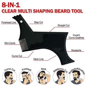 Beard Shaper Inbuilt Comb for Perfect line up with Edging Use with Beard Trimmer Barber Razor to Style Your Beard and Facial Hair Beard Shaping Tool