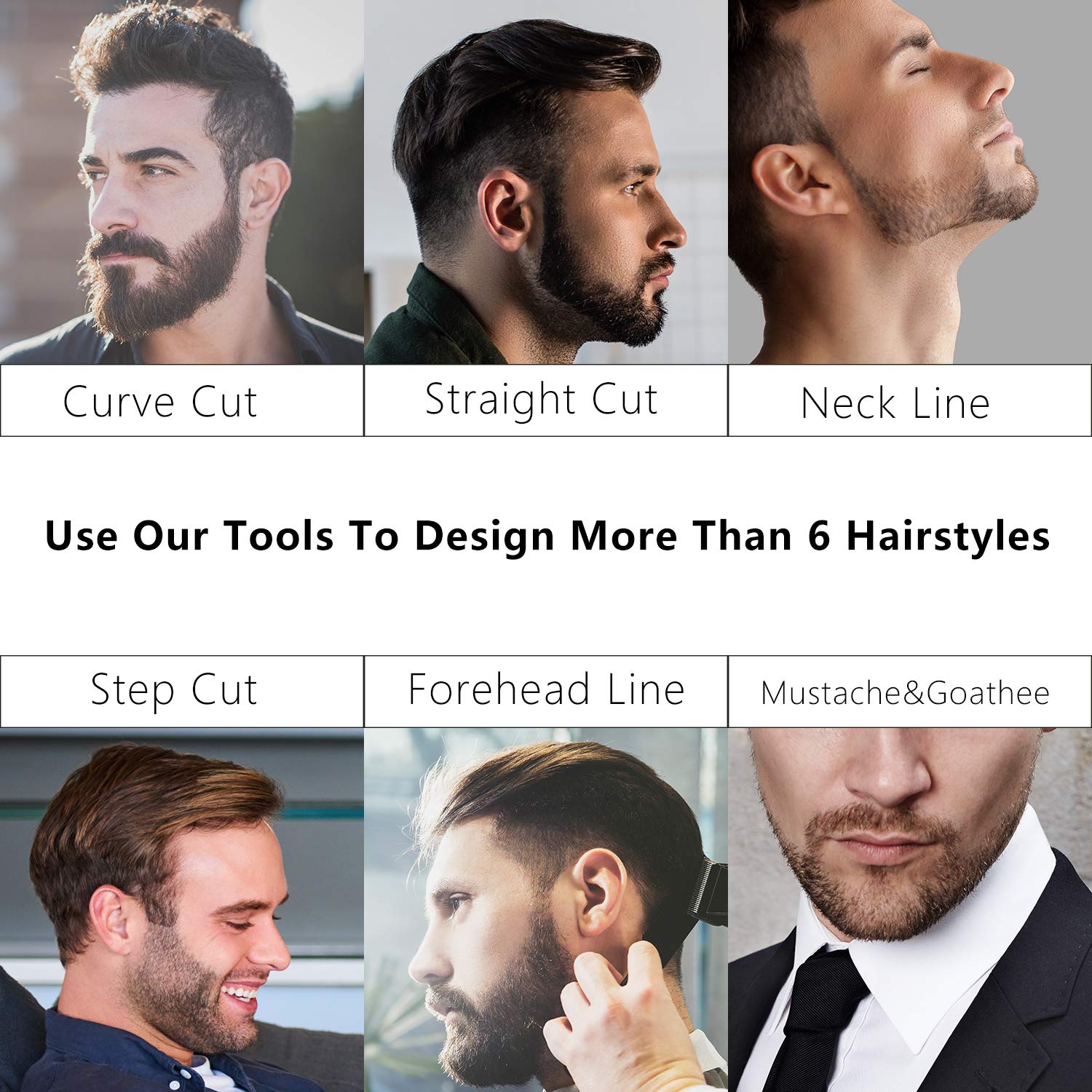 Beard Shaper Inbuilt Comb for Perfect line up with Edging Use with Beard Trimmer Barber Razor to Style Your Beard and Facial Hair Beard Shaping Tool