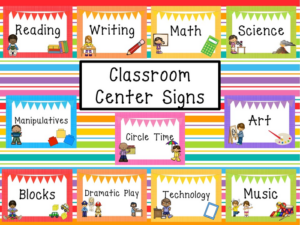 11 printable classroom center signs and posters