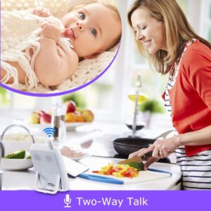 HelloBaby Video Monitor with Remote PTZ Camera, Video Baby Monitor with Audio Sensor, 2-Way Communication,Auto Night Vision,Digital Zoom,Room Temperature Monitoring