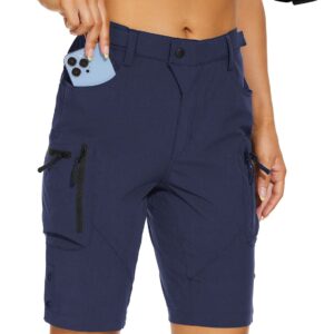 Cycorld Women's-Mountain-Bike-Shorts, Cycling Padded Biking Shorts with Pocket(Navy, Medium)