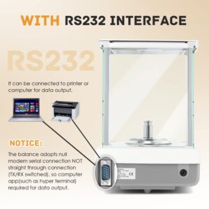 Bonvoisin Digital Analytical Balance 0.1mg High Precision Lab Scale CE Certificated Electronic Balance 0.0001g Scientific Laboratory Scale (220g, 0.1mg)