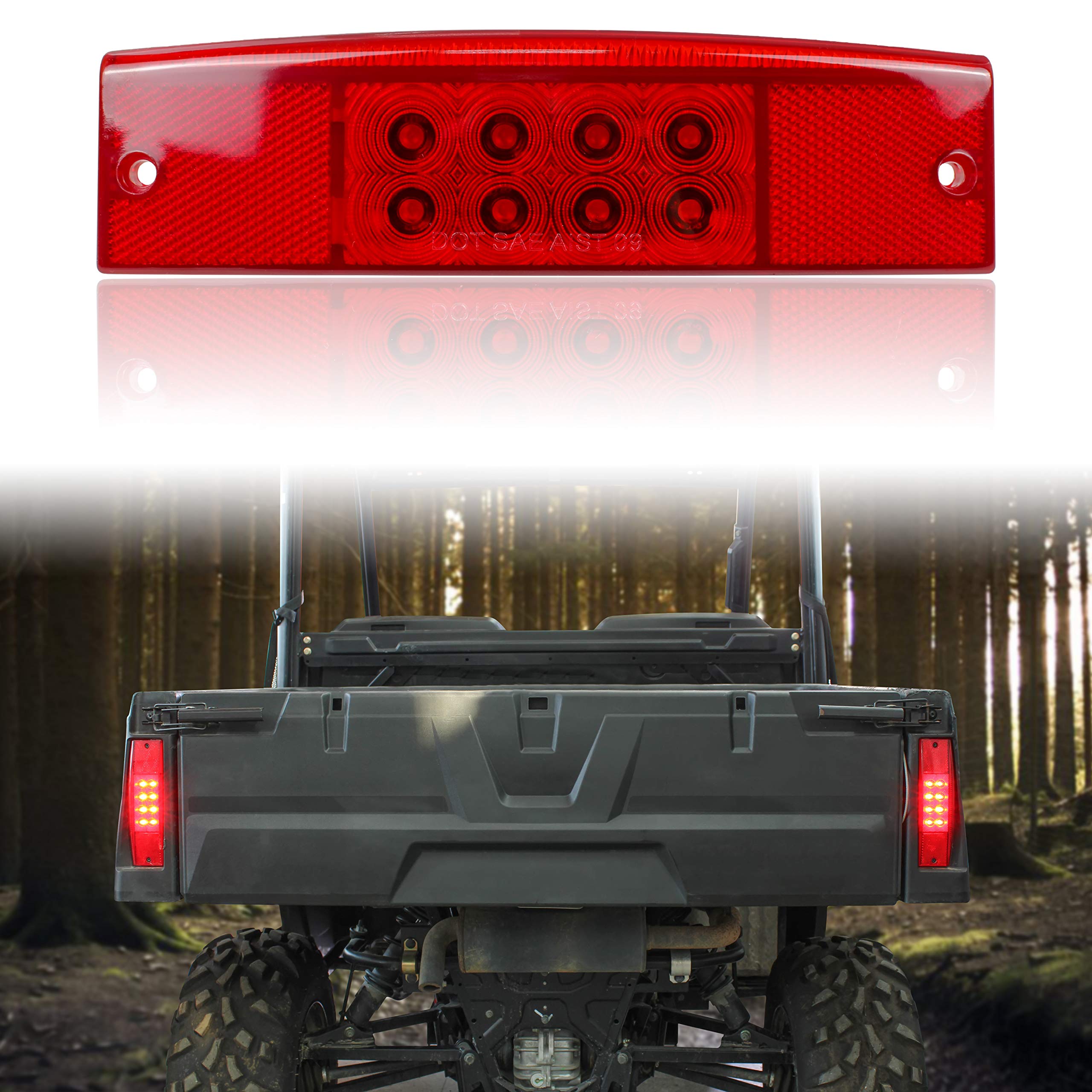 SAUTVS 1pcs Tail Light for Ranger 570, Red LED Rear Brake Stop Light for Polaris Ranger 400 500 570 800 EFI MIDSIZE Accessories (fit Left & Right Side, Replace #2411450)