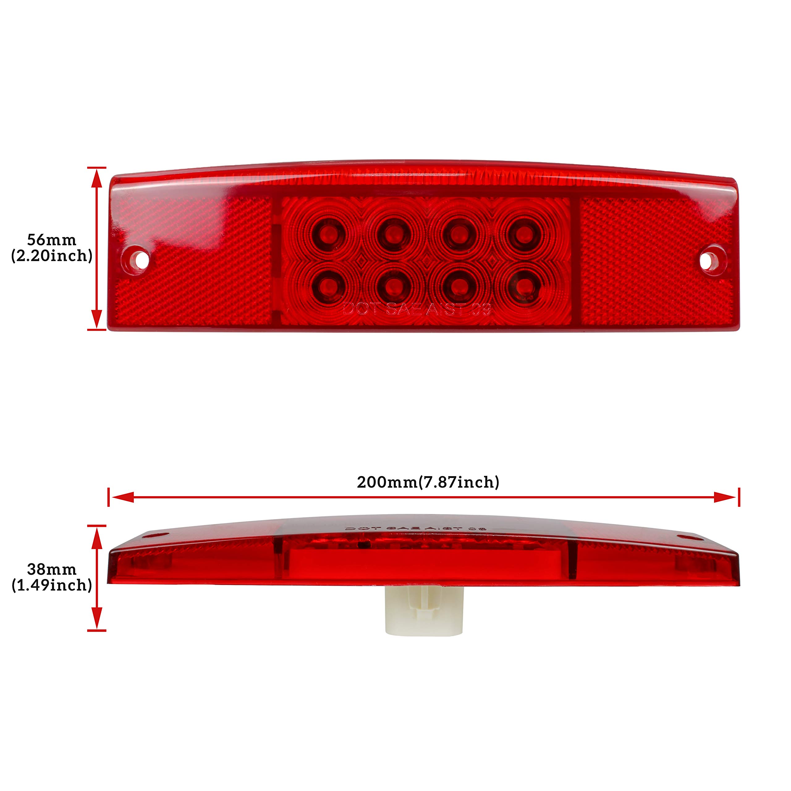 SAUTVS 1pcs Tail Light for Ranger 570, Red LED Rear Brake Stop Light for Polaris Ranger 400 500 570 800 EFI MIDSIZE Accessories (fit Left & Right Side, Replace #2411450)