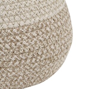 Lorena Canals Basket Baby Mushroom - Natural, Linen, Soil Brown - Baskets - Ø 7'' x 8" - 97% Cotton, 3% Other Fibres