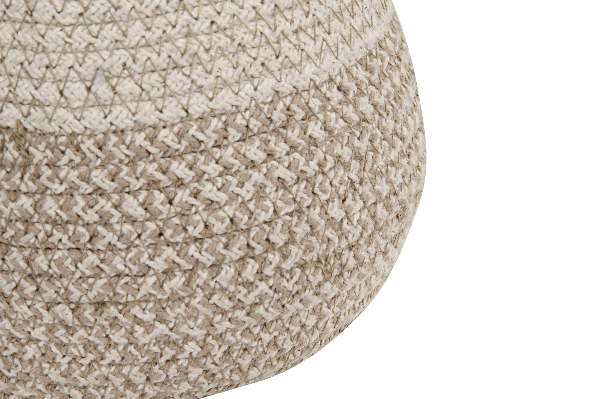 Lorena Canals Basket Baby Mushroom - Natural, Linen, Soil Brown - Baskets - Ø 7'' x 8" - 97% Cotton, 3% Other Fibres