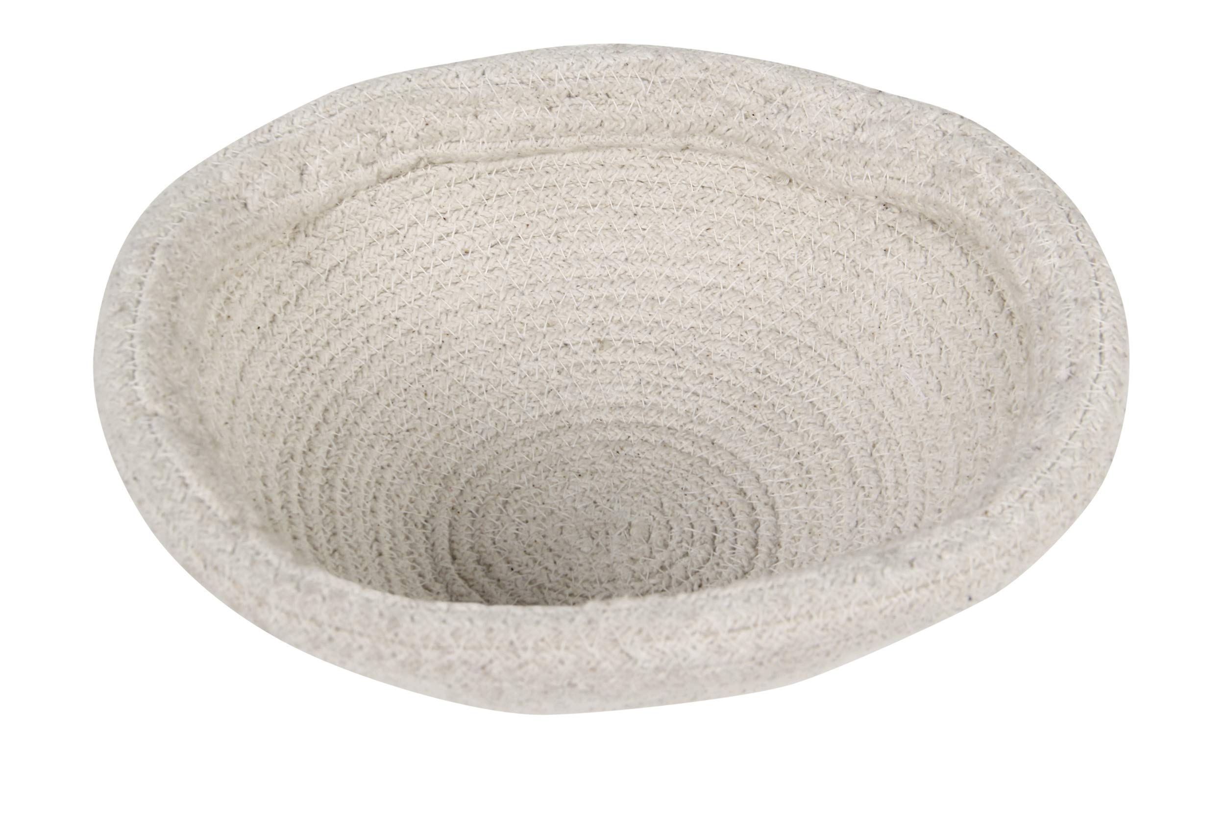 Lorena Canals Basket Baby Mushroom - Natural, Linen, Soil Brown - Baskets - Ø 7'' x 8" - 97% Cotton, 3% Other Fibres