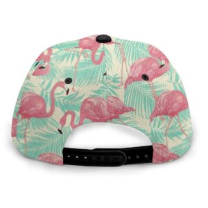 antkondnm Tropical Bird Flamingo Flat Bill Snapback Hat - Hip Hop Baseball Cap