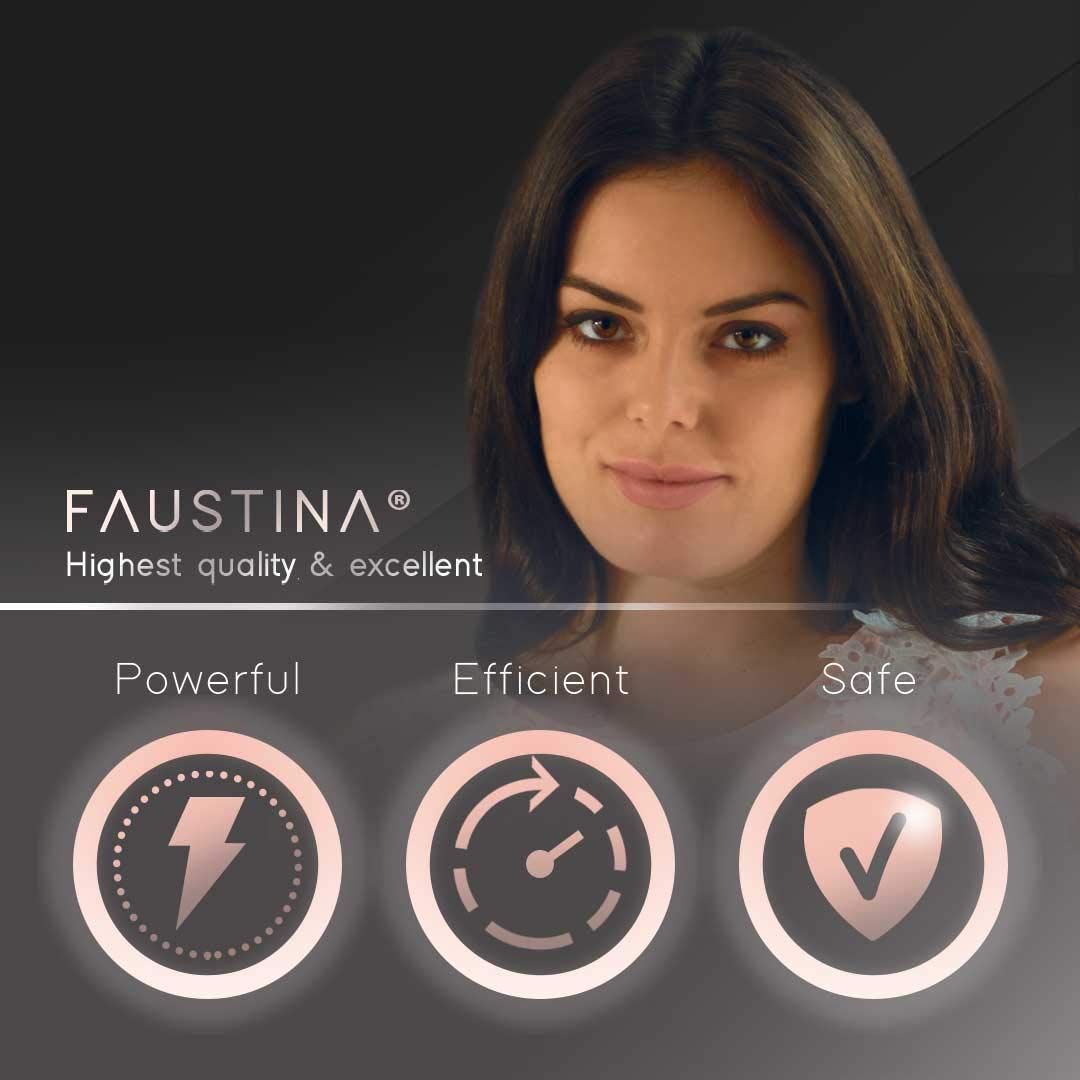 FAUSTINA 2,000,000 Shots : Advanced IPL Hair Removal, Skin Rejuvenation, and Acne Clearance System | Complete Kit with Pouch & Sunglasses.