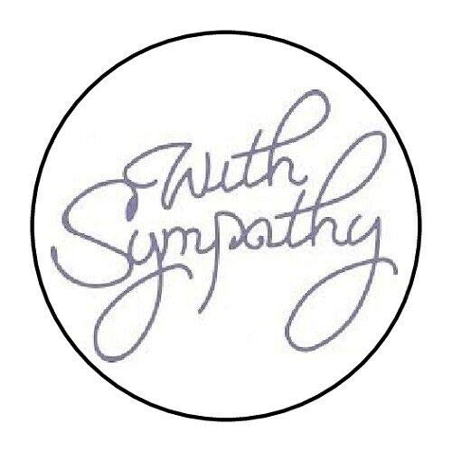 without brand Set of 48 Envelope Seals Labels with Sympathy 1.2" Round