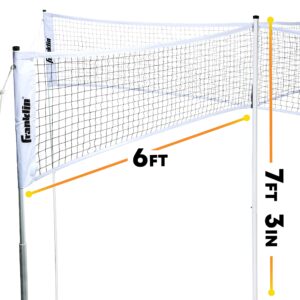 Franklin Sports Four Square Volleyball - Quad Volleyball 4 Way Net Game Set - Backyard + Beach 4 Square Volleyball Net + Game Set - Perfect Outdoor + Tailgate Family Game