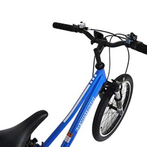 Petimini 20 Inch Kids Mountain Bike for Boys Bike 5 6 7 8 9 Years Old Youth Bicycle White Blue