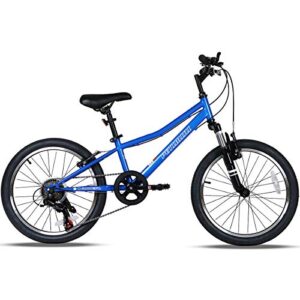 Petimini 20 Inch Kids Mountain Bike for Boys Bike 5 6 7 8 9 Years Old Youth Bicycle White Blue