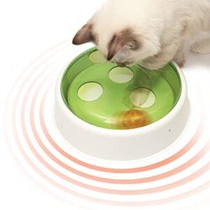 catit senses 2.0 ball dome interactive cat toy - motion-activated cat toy with two modes of play, batteries not included