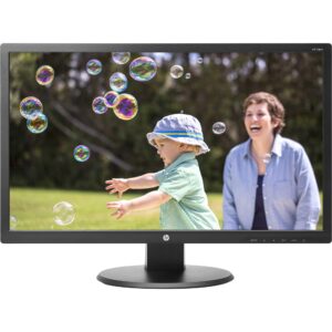 HP 24uh 24-inch Full HD 1920 x 1080 LED Backlit LCD Monitor 2-Pack Bundle with HDMI, VGA, DVI Ports, and Desk Mount Clamp Dual Monitor Stand