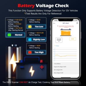 ANCEL BD200 OBD2 Scanner Bluetooth - Code Reader & Check Engine Diagnostic Scan Tools with Car Battery Test, Exclusive App On iOS & Android, Wireless OBDII Adapter Works for 1996 & Newer Vehicles