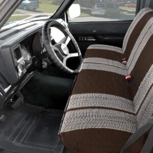 Leader Accessories Saddle Blanket Brown Bench Seat Cover Fits for Ford Chevrolet Dodge Full Size Pickup Trucks