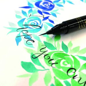 Kuretake ai Liner, Ultra fine Brush Pen, Black, AP-Certified, Perfect for Delicate Expressions in Illustration, Hand Lettering, Made in Japan