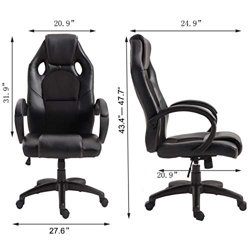 Leather Office Chair Gaming Chair Executive Chair Computer Gaming Chair Office Desk Chair Ergonomic Office Chair Video Game Chair Racing Chair Task Chair Home Office Chair with Lumbar Support