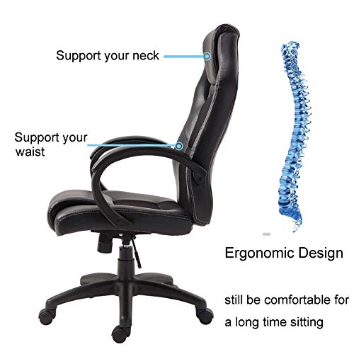 Leather Office Chair Gaming Chair Executive Chair Computer Gaming Chair Office Desk Chair Ergonomic Office Chair Video Game Chair Racing Chair Task Chair Home Office Chair with Lumbar Support