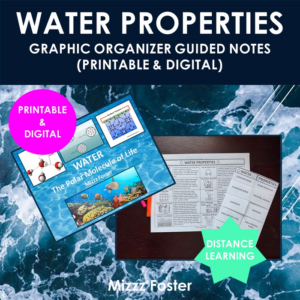 water properties editable powerpoint and guided notes (printable & digital)