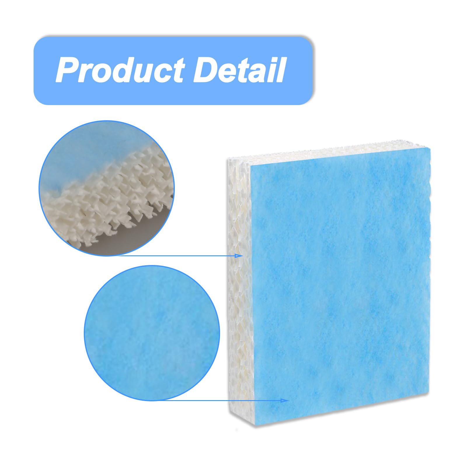 YUEFENG Humidifier Replacement Filter T for Honeywell Top Fill Humidifier HEV615 and HEV620 Humidifier Wicks, Compatible with Part # HFT600, HFT600T, HFT600PDQ (6pcs)