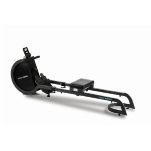 ovicx r100 foldable home rower with adjustable foot plate, extra long track, and 16 point intensity levels for full-body workouts