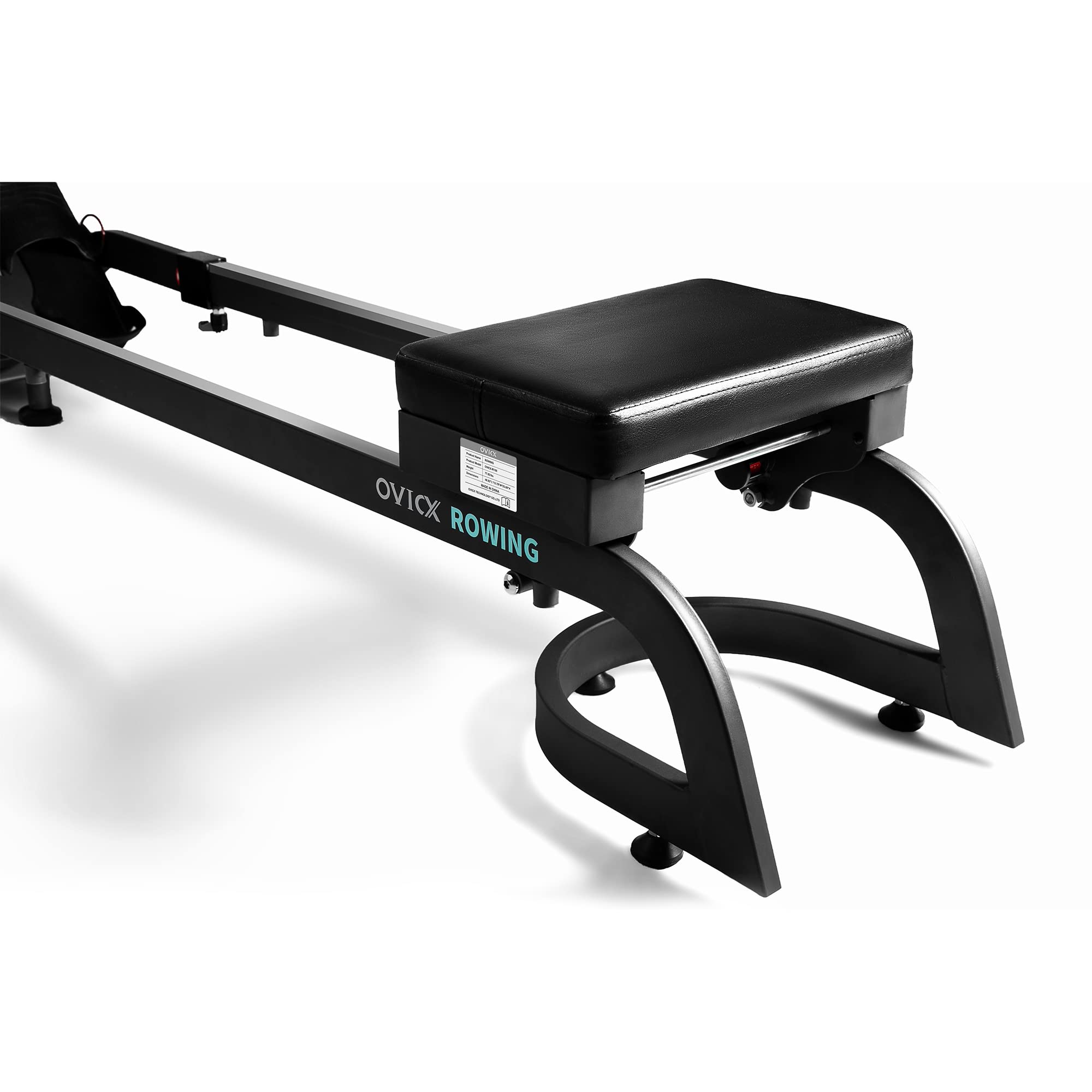 OVICX R100 Foldable Home Rower with Adjustable Foot Plate, Extra Long Track, and 16 Point Intensity Levels for Full-Body Workouts