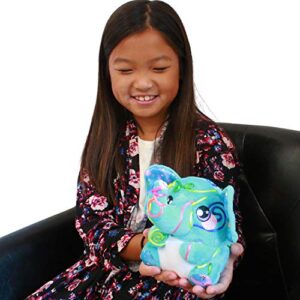 Wackeez 2pk- Vibrantly Embroidered 5inch Teal Green Dragon & Blue Elephant- Soft and Squishy, Perfect for Cuddling Kids and Toddlers- Made from, Safe Materials,5 inch 2-Pack,WC99967-0012